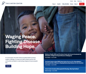 Carter Center Launches New Website - The Carter Center